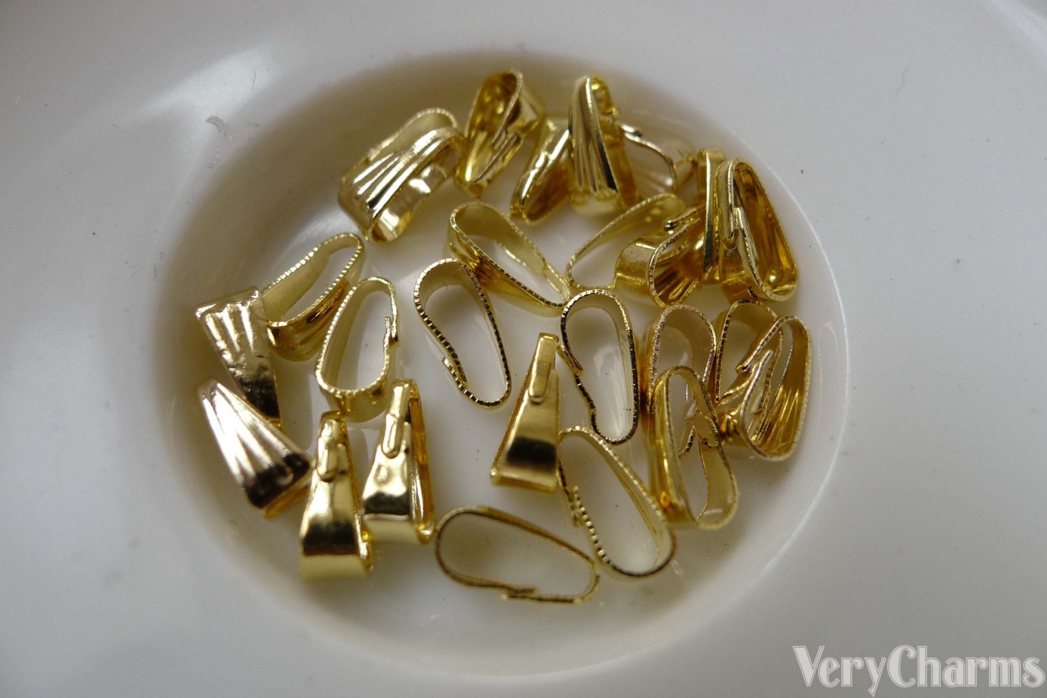 50 Pcs of Gold Tone Steel Snap on Bail 4x9mm A6714 - Etsy