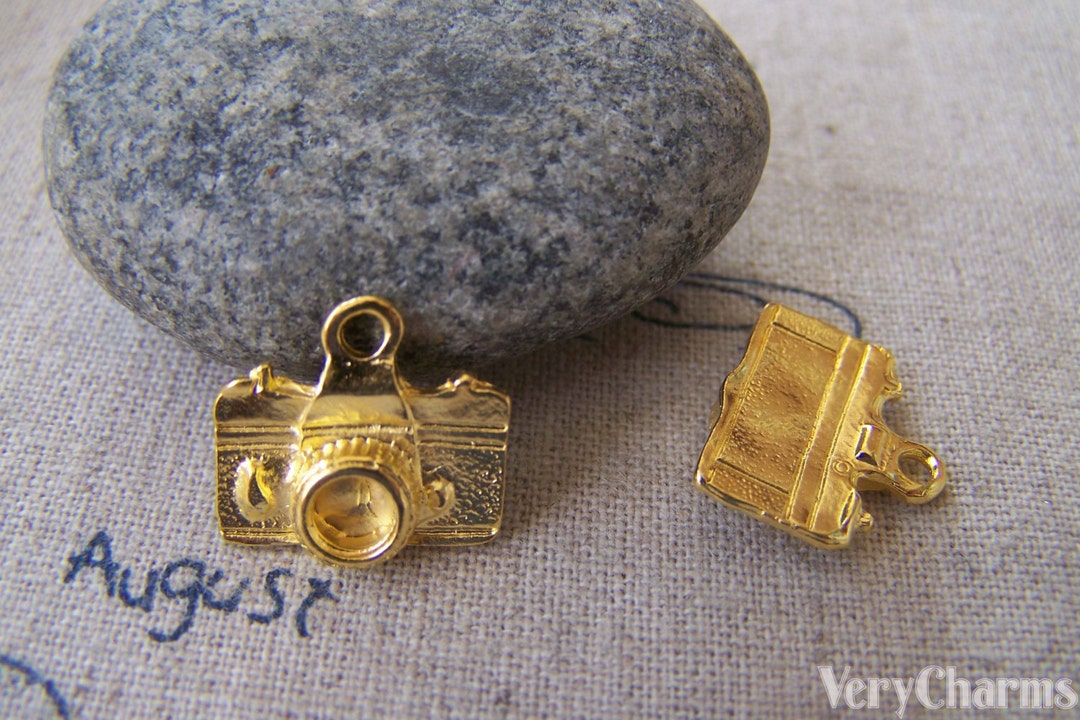 10 Pcs of Gold Color Camera Charms 15x15mm A2316 - Etsy