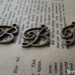20 Pcs of Antique Bronze Alphabet Letter B Charms 16x18mm A481 - Etsy