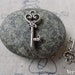 20 Pcs of Antique Silver Skeleton Key Heart Key Charms 9x21mm A6455 - Etsy