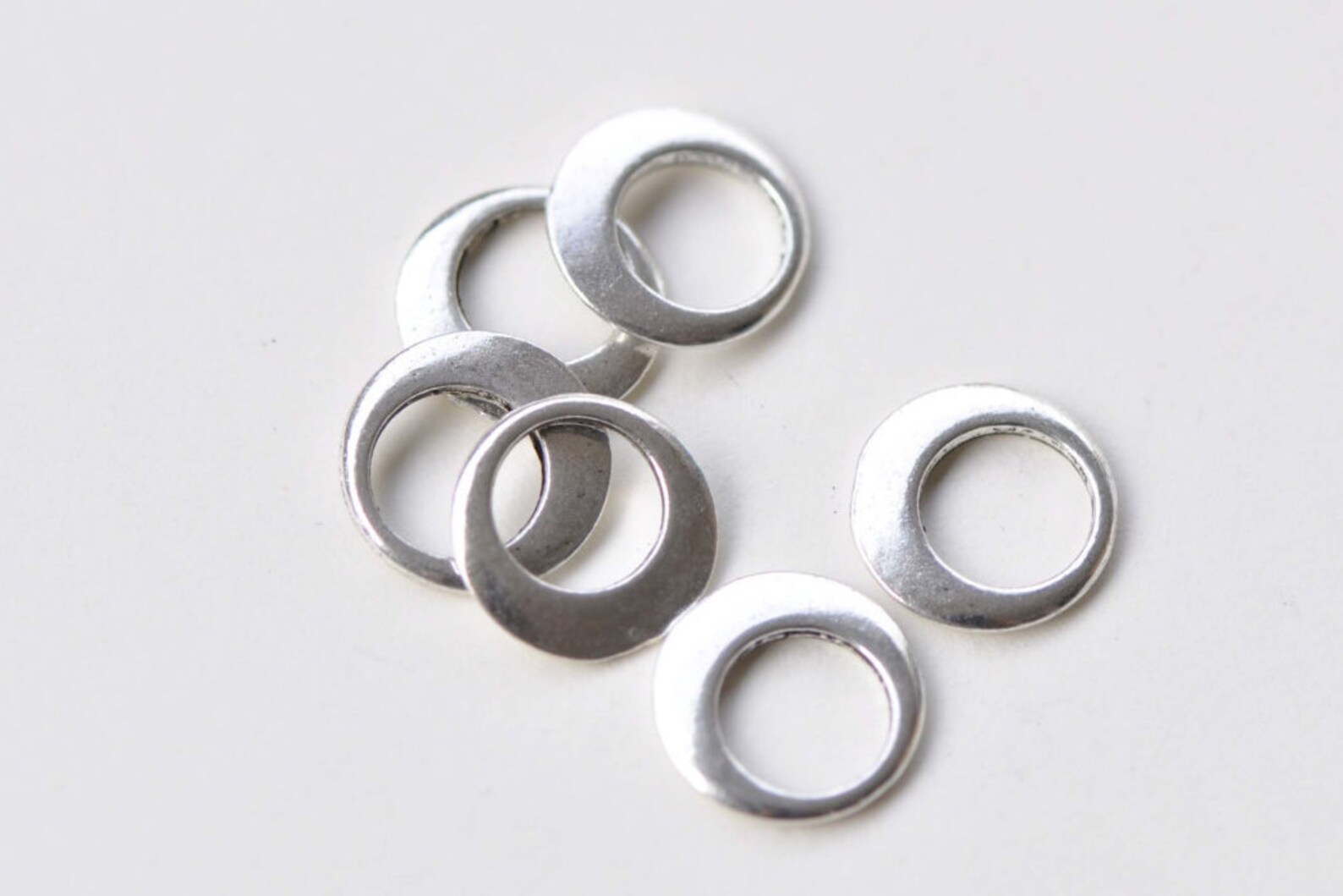 50 Pcs Antique Silver Small Smooth Round Circle Rings 11mm - Etsy