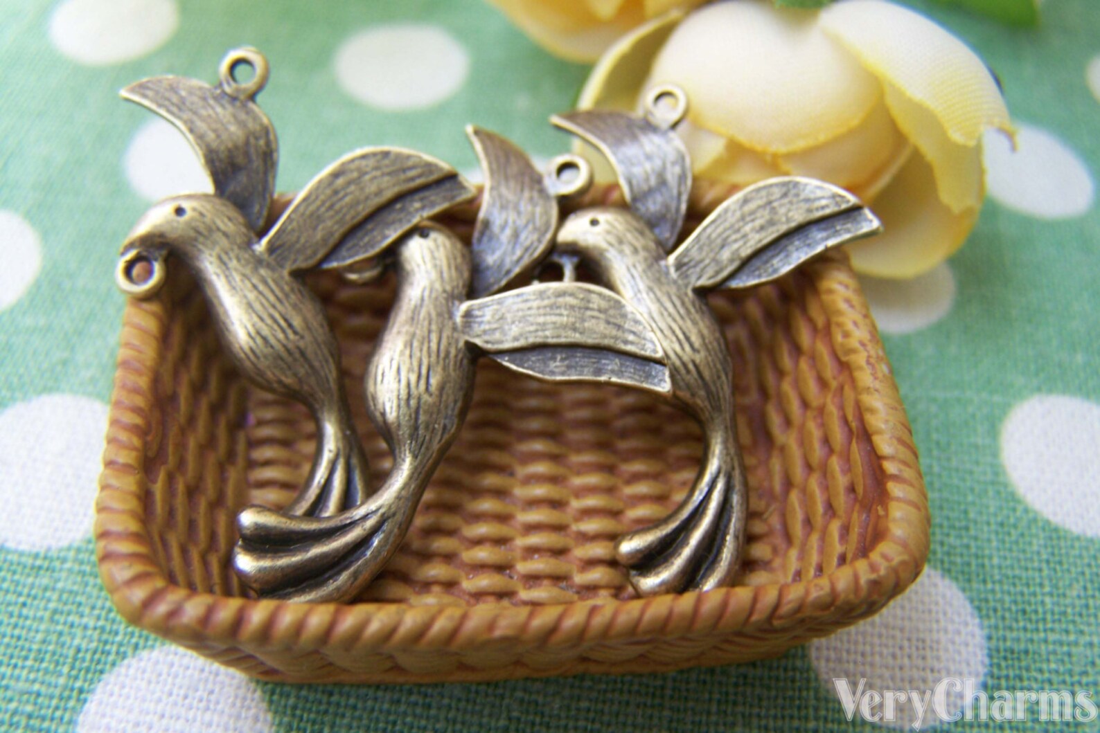 20 Pcs Antique Bronze Hummingbird Bird Connector Charms - Etsy