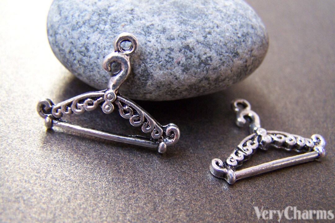 10 Pcs of Antique Silver Clothes Coat Hanger Charms 16x23mm A3457 - Etsy