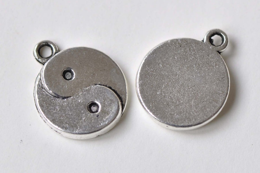 Antique Silver Tai Chi Yin-yang Charms Pendants 15mm Set of 20 A8408 - Etsy