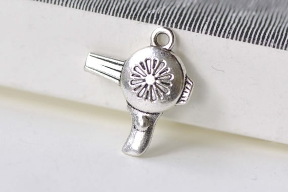 Antique Silver Hair Dryer Charms Barber Shop Pendants 20x23mm - Etsy