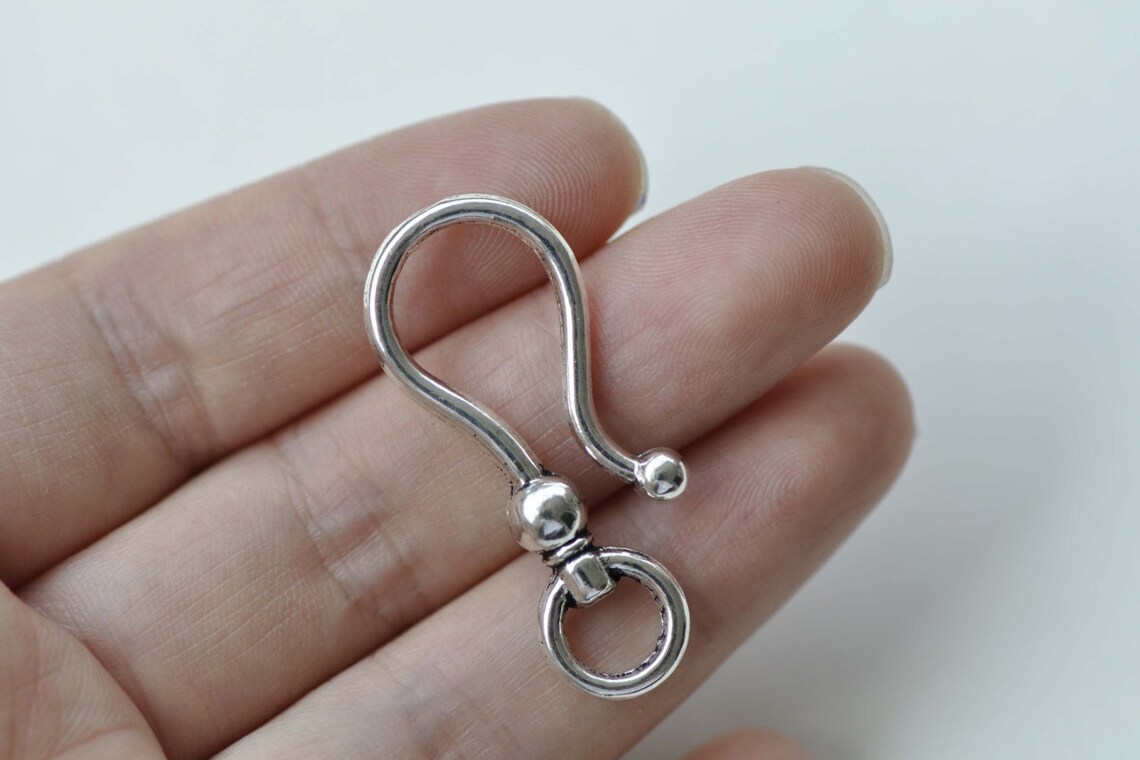 10 Pcs Antiqued Silver Hooks Charms 16x37.5mm A8539 - Etsy