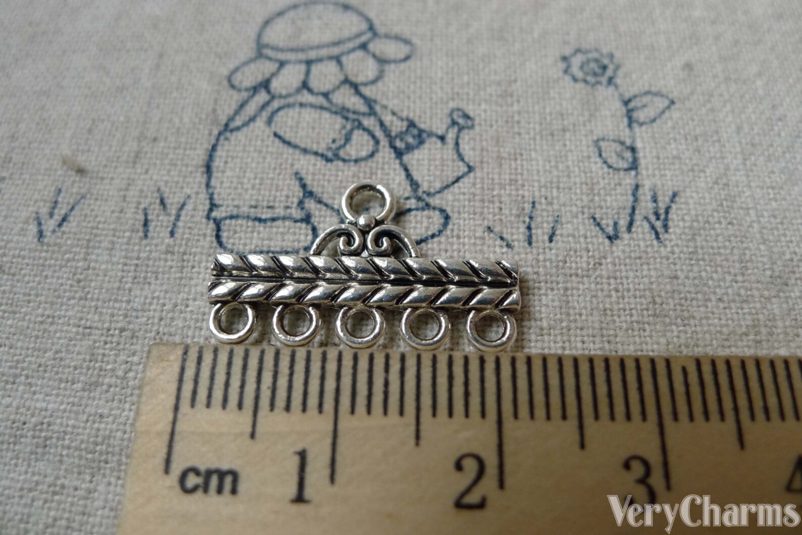 20 Pcs of Antique Silver Five Loops Rectangular Connectors | Etsy