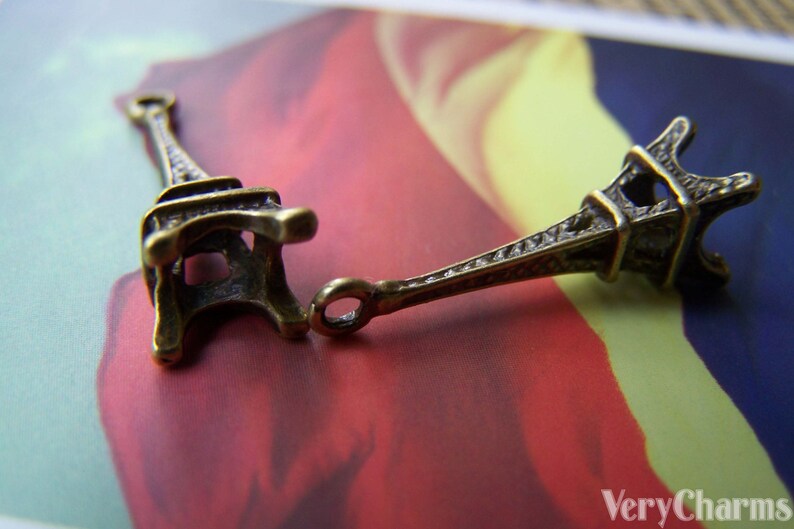 20 Pcs of Antique Bronze 3D Eiffel Tower Charms 8x23mm A385 - Etsy