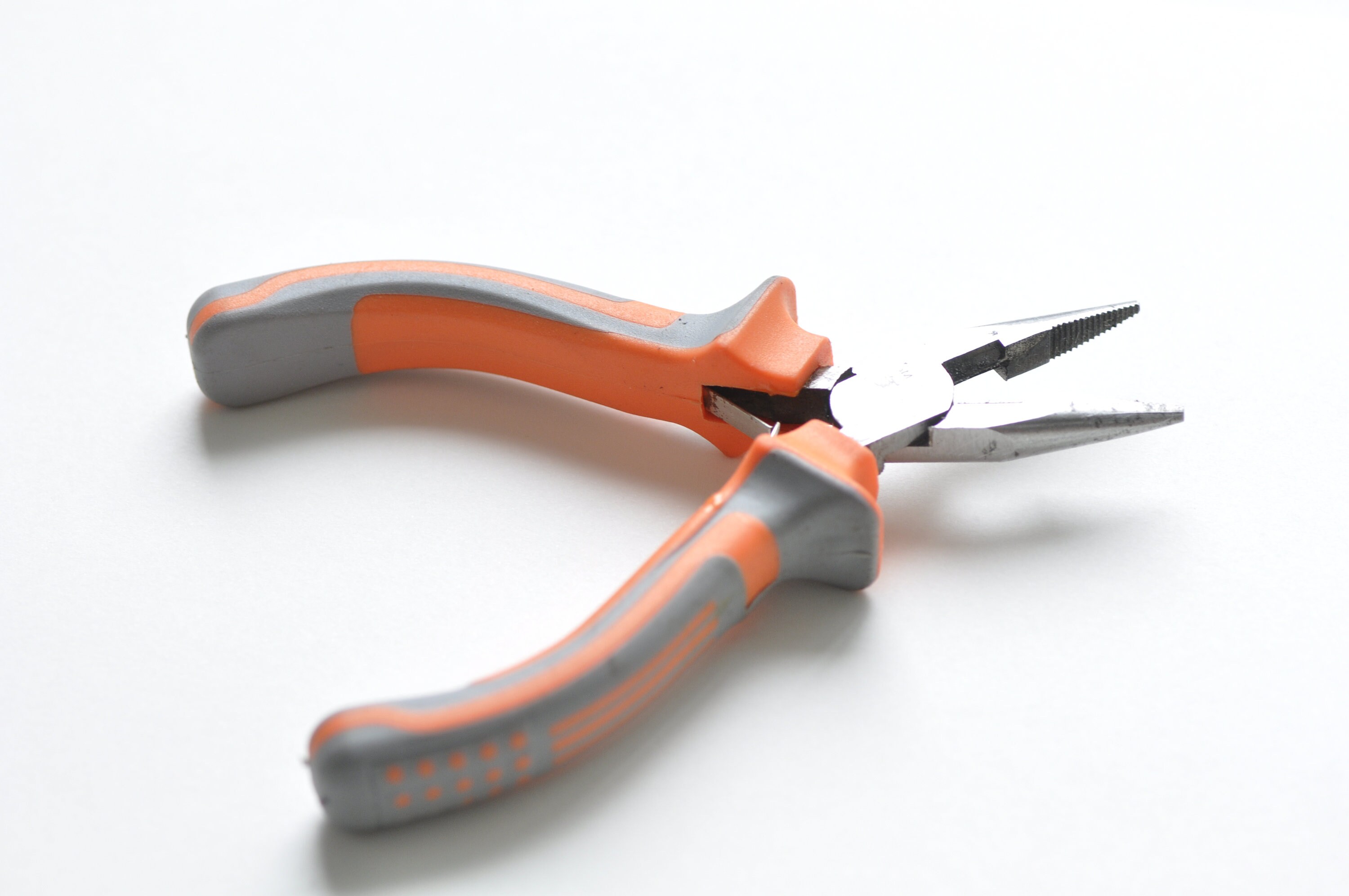 Round Flat Nose Wire-cutter Jewelry Pliers Orange Handle Tool for Wire ...