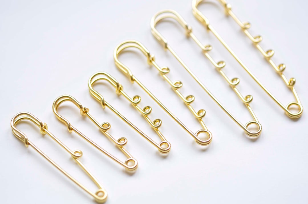 Shiny Gold Kilt Pin Safety Pins Broochs One/two/three/four/five Loops ...