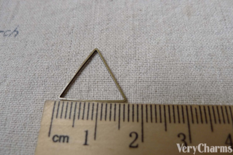 50 Pcs of Antique Bronze Brass Triangle Rings 17mm A6843 | Etsy