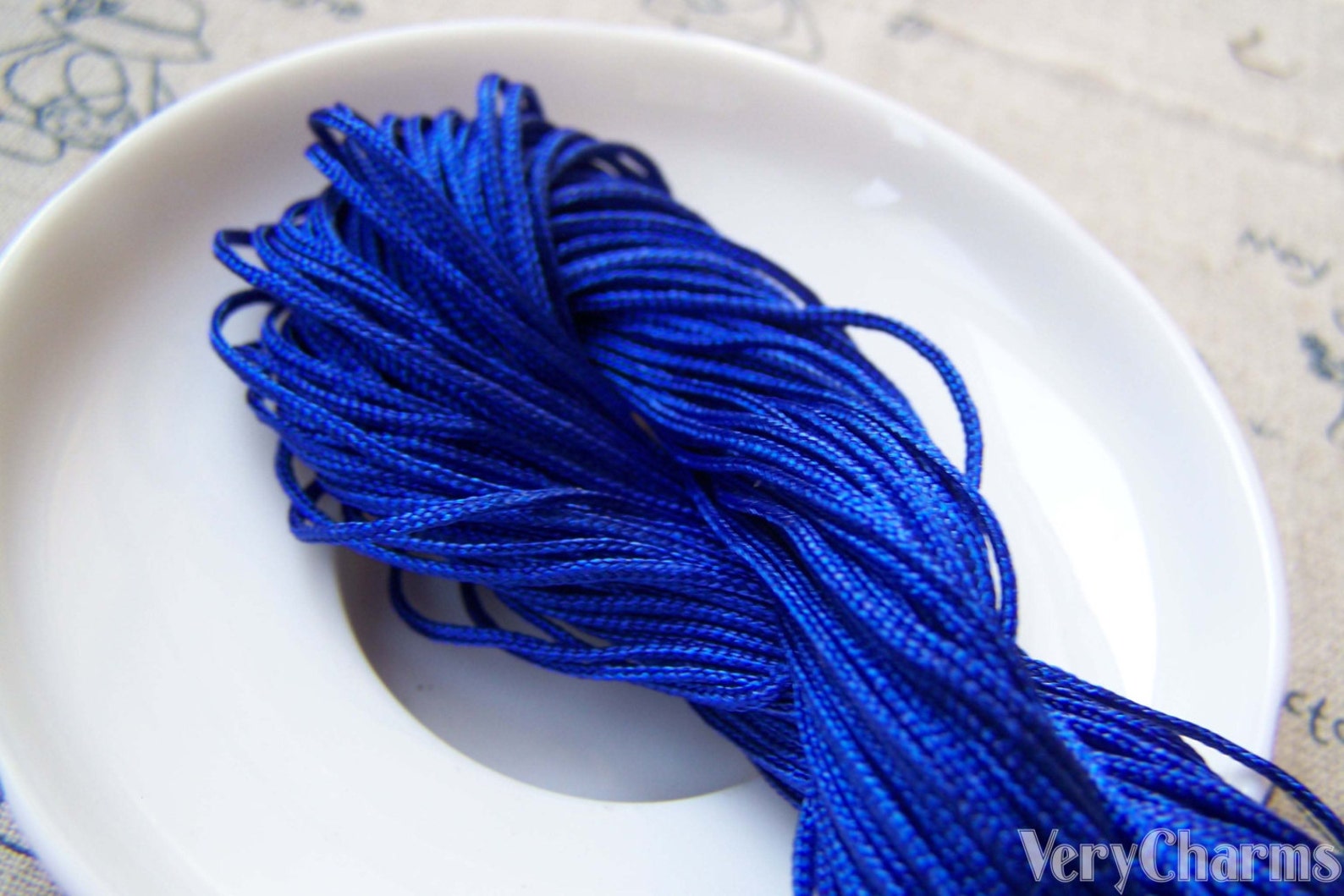 One Bundle of 36 Meters Neon Navy Blue Chinese Knot Rattail | Etsy