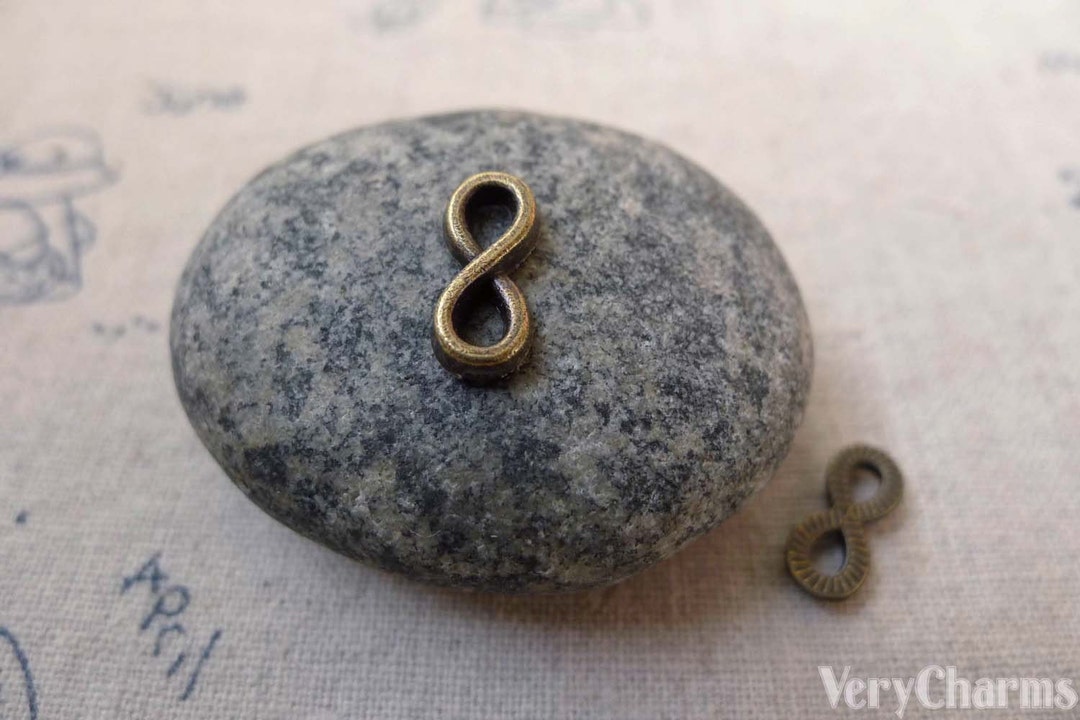 50 Pcs of Antique Bronze Figure 8 Connector Charms 5.5x12.5mm A6220 - Etsy