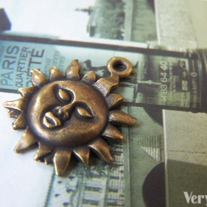 Sun Face Charms Antique Bronze Finish 18mm Jewelry Making Supplies - Etsy