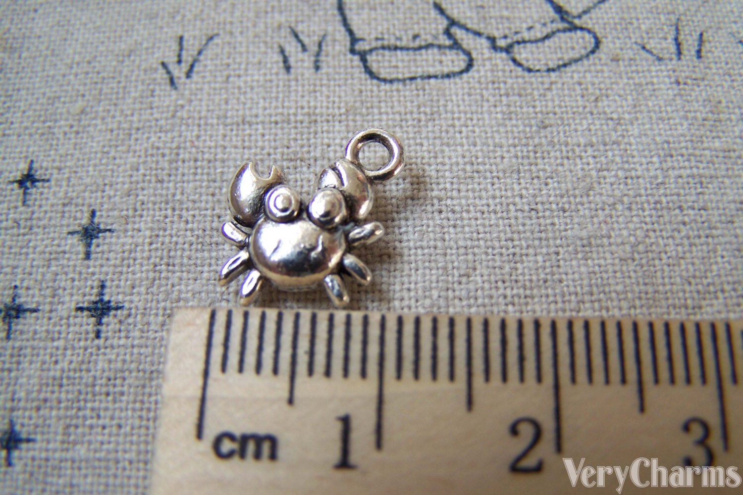 20 Pcs of Antique Silver Crab Charms 10mm Double Sided A5712 - Etsy