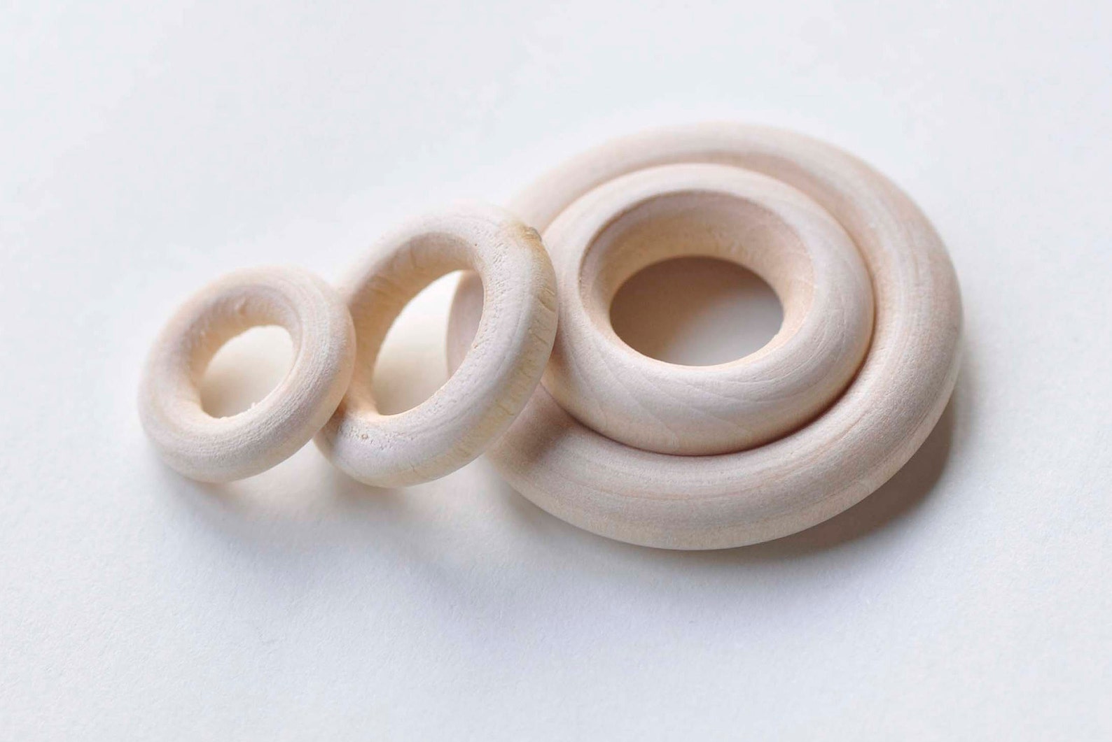 Round Unfinished Natural Wood Ring Circle 15mm/20mm/25mm/30mm/35mm/40mm ...