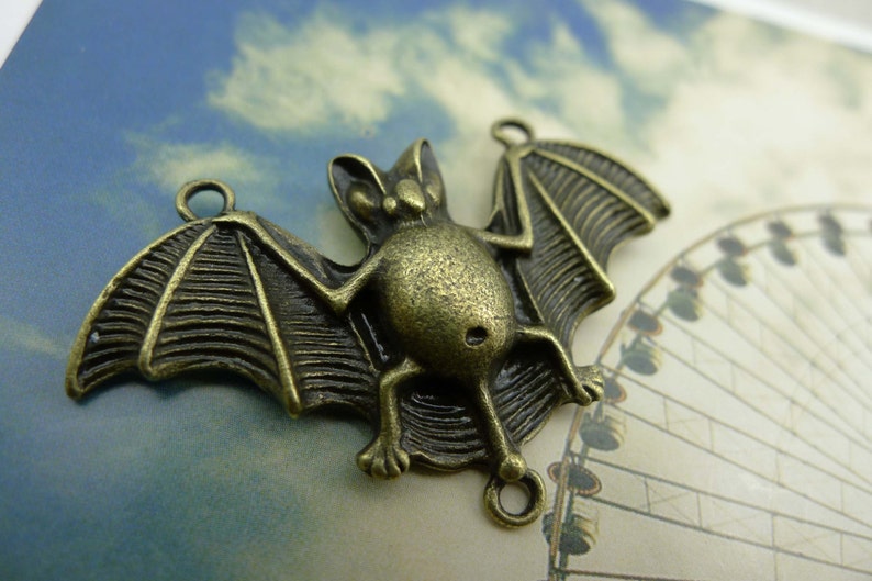 10 Pcs Antique Bronze Bat Connector Charms Pendants 28x48mm - Etsy