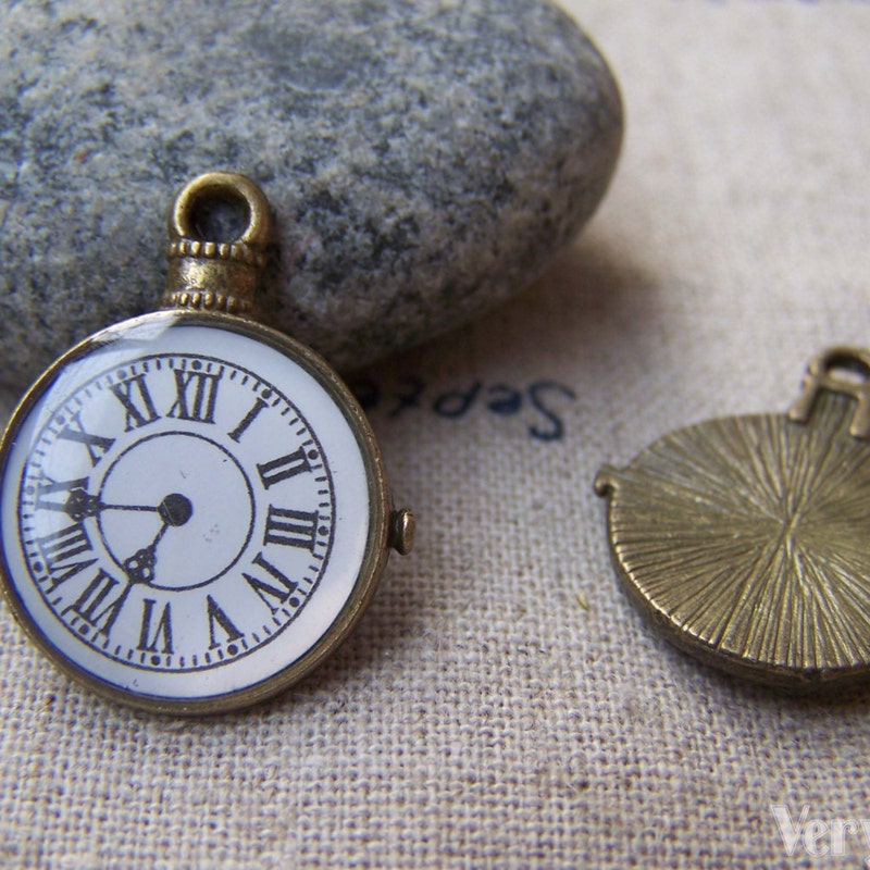 Clock Charm - Etsy