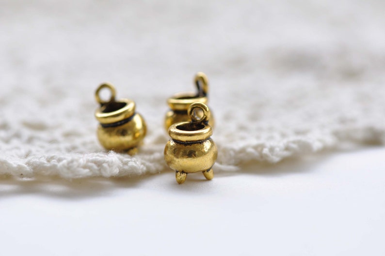 10 Pcs Antique Gold Censer Charms Cooking Pot Pendants 8x11mm A8671 - Etsy