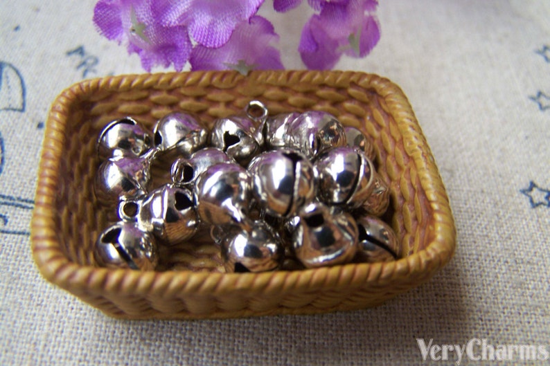 Round Bells Silvery Gray Nickel Tone 6mm Set of 100 Pcs A2777 | Etsy