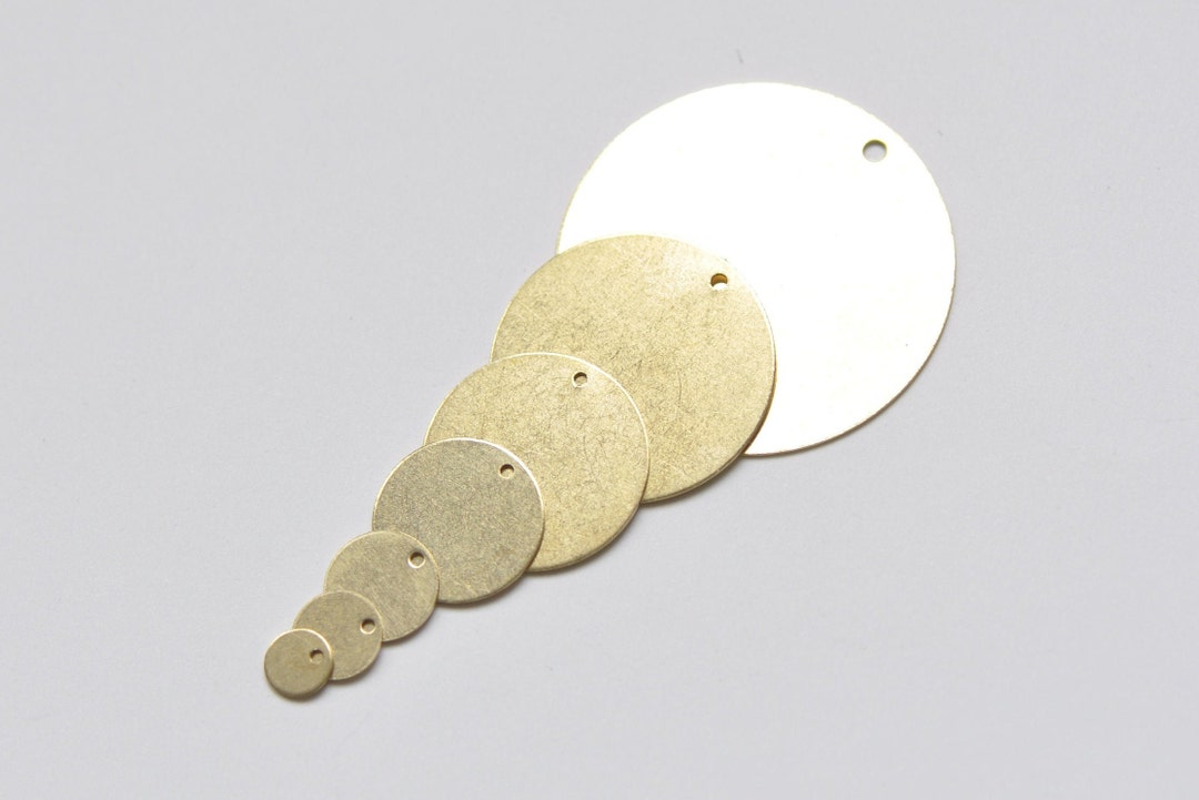 Raw Brass Flat Round Blank Disc Thick Charms 6mm/8mm/10mm/12mm/15mm ...