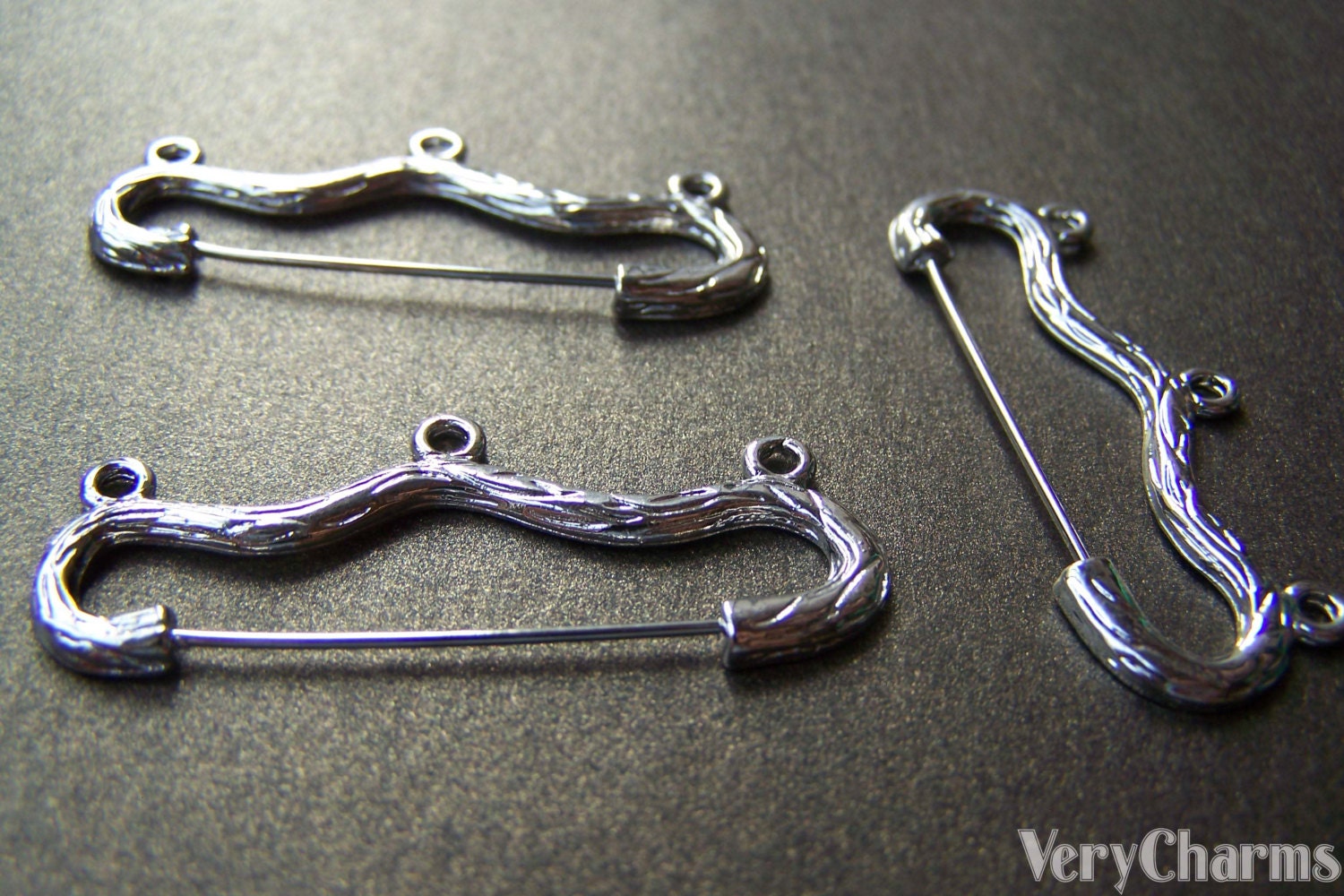 10 Pcs Antique Silver Three Loops Bow Safety Pins Broochs - Etsy