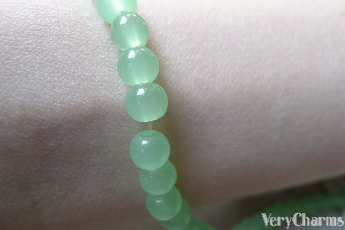 One Strand (50 Pcs) Crystal Glass Green Round Beads 6mm A6153 - Etsy