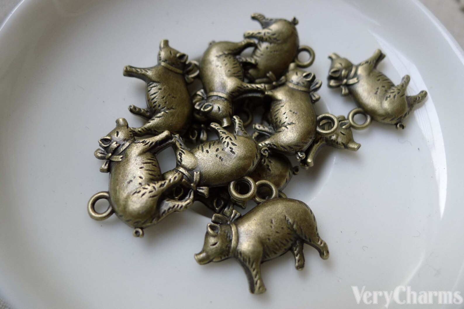 20 Pcs of Antique Bronze 3D Pig Charms 16x21mm A6104 - Etsy