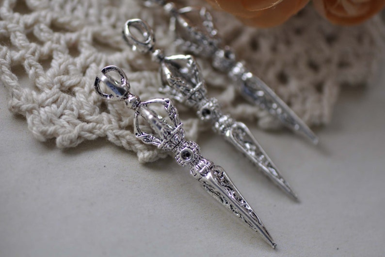 10 Pcs of Antique Silver Vajra Dorje Cross Buddhism Charms - Etsy