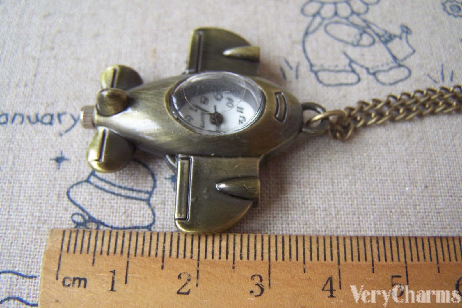 1 PC Antique Bronze Airplane Pocket Watch 38x39mm A4612 | Etsy