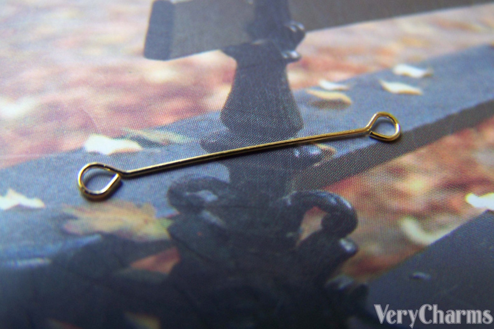 50 Pcs Gold Double Sided Eye Pins Connector 25mm 28gauge A2821 Etsy