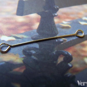 50 Pcs Gold Double Sided Eye Pins Connector 25mm 28gauge A2821 - Etsy