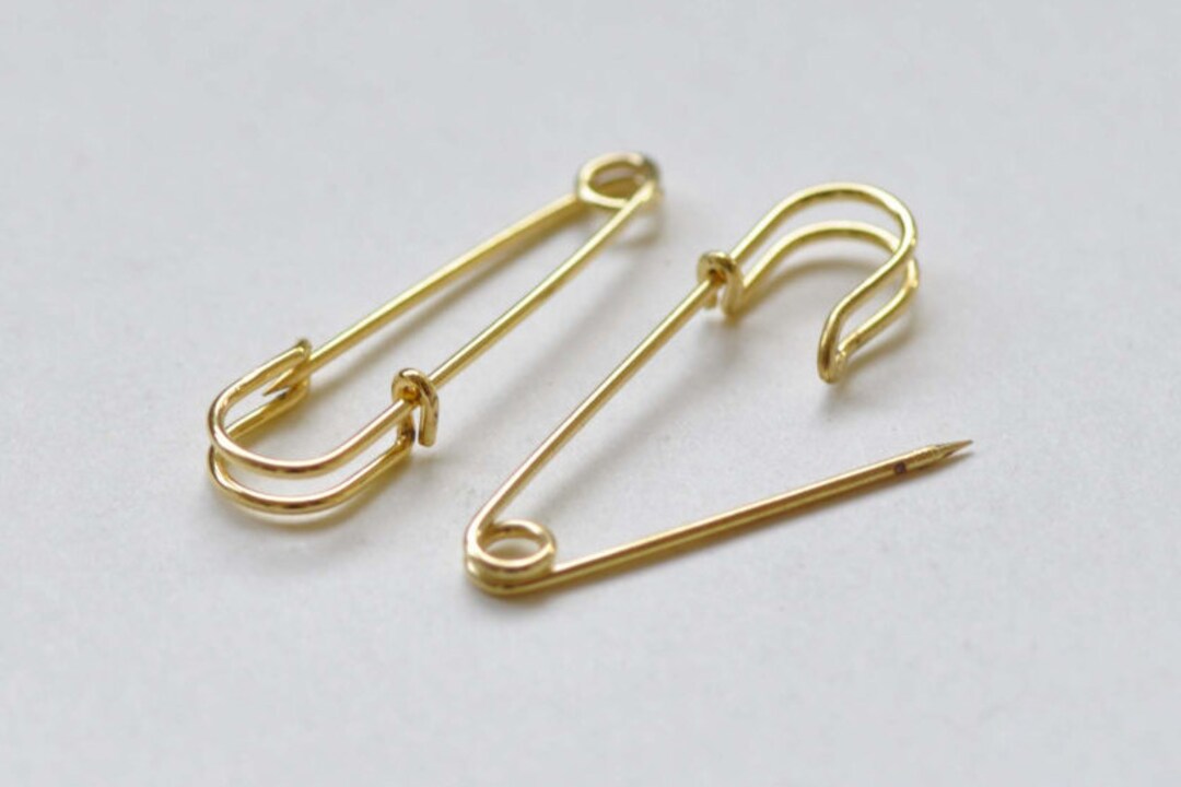 Plain Gold Kilt Safety Pins Broochs 10x35mm Set of 10 A8522 - Etsy