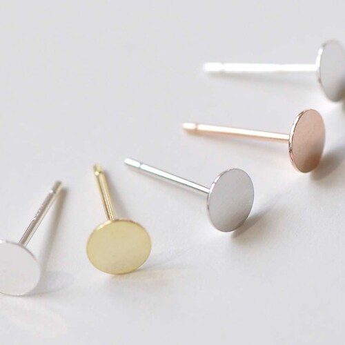 4 Pcs 2 Pairs 925 Sterling Silver Ball Earring Stud Post - Etsy