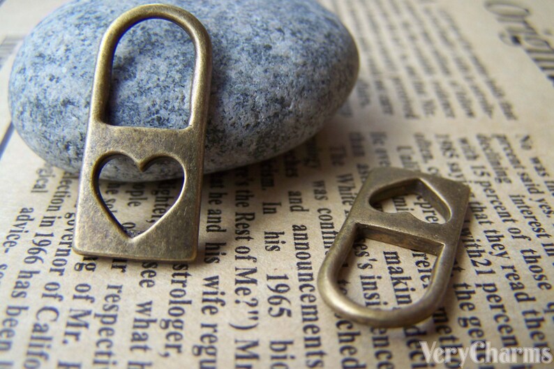 Heart Lock Charms Antique Bronze Padlock Pendants Supplies Size 12x25mm ...