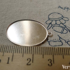 10 Pcs Shiny Silver Tone Brass Oval Sawtooth Base Settings Match ...