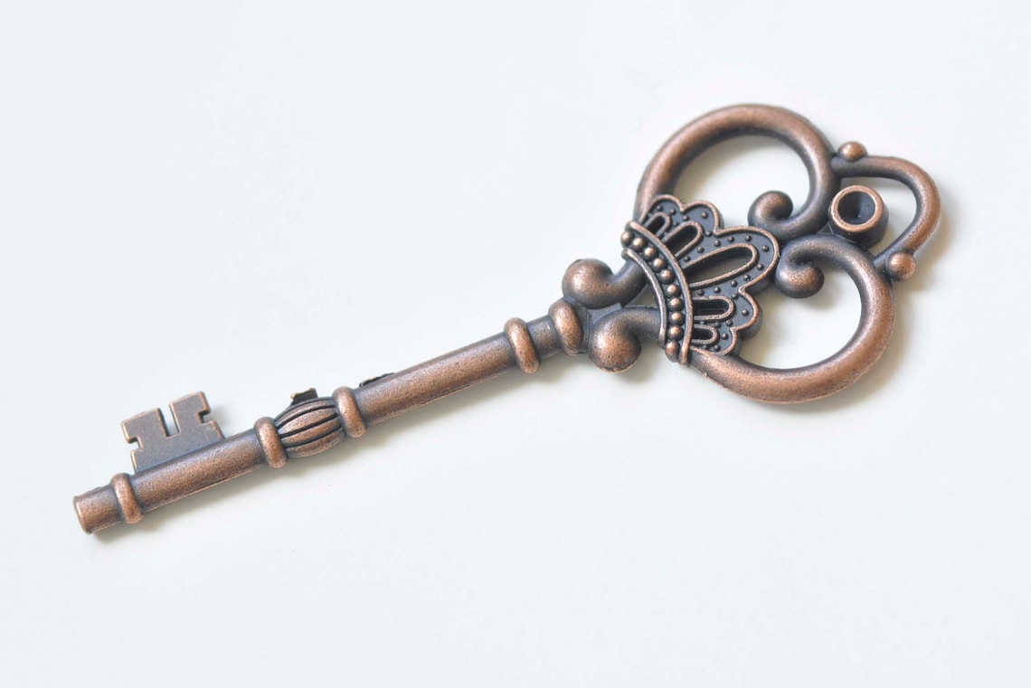 Crown Key Pendants Charms 32x83mm Set of 5 Antique Bronze/silver/gold ...