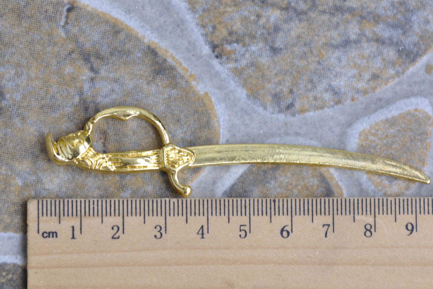 Gold Japanese Blade Katana Sword Pendant Charms 23x93mm Set of 10 A7978 ...