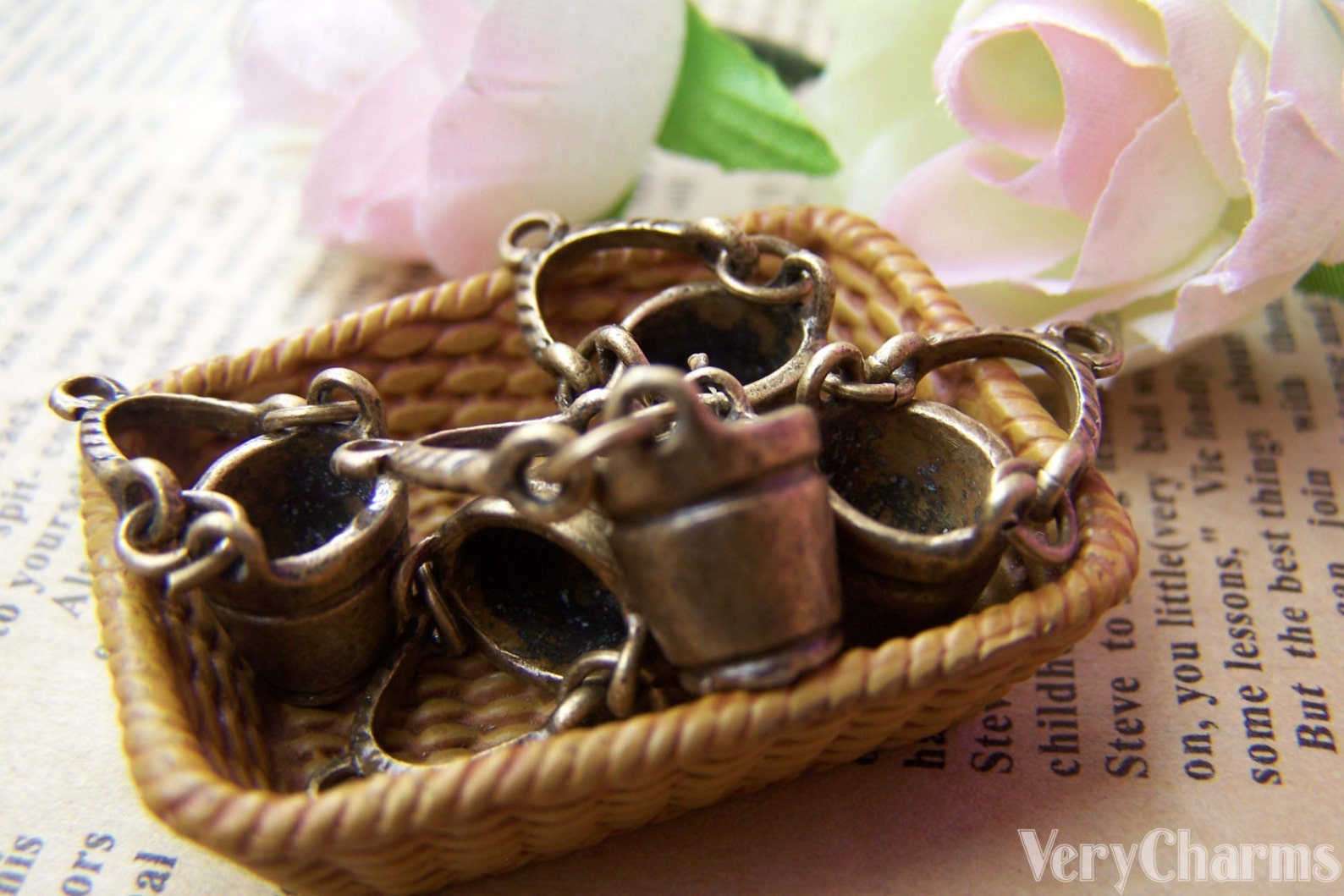 Water Bucket Charms Antique Bronze 3D Pendants 21mm Set of 10 - Etsy