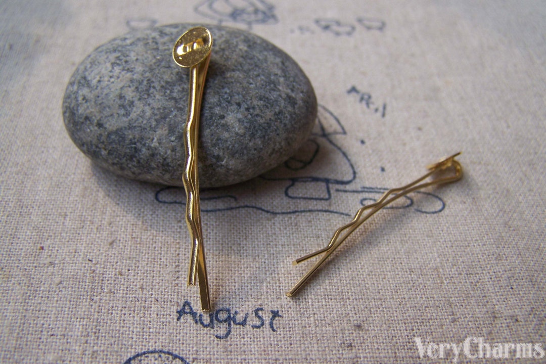 Gold Bobby Pin Wavy Hair Clips Accessories 44mm Set of 50 Pcs A2964 - Etsy