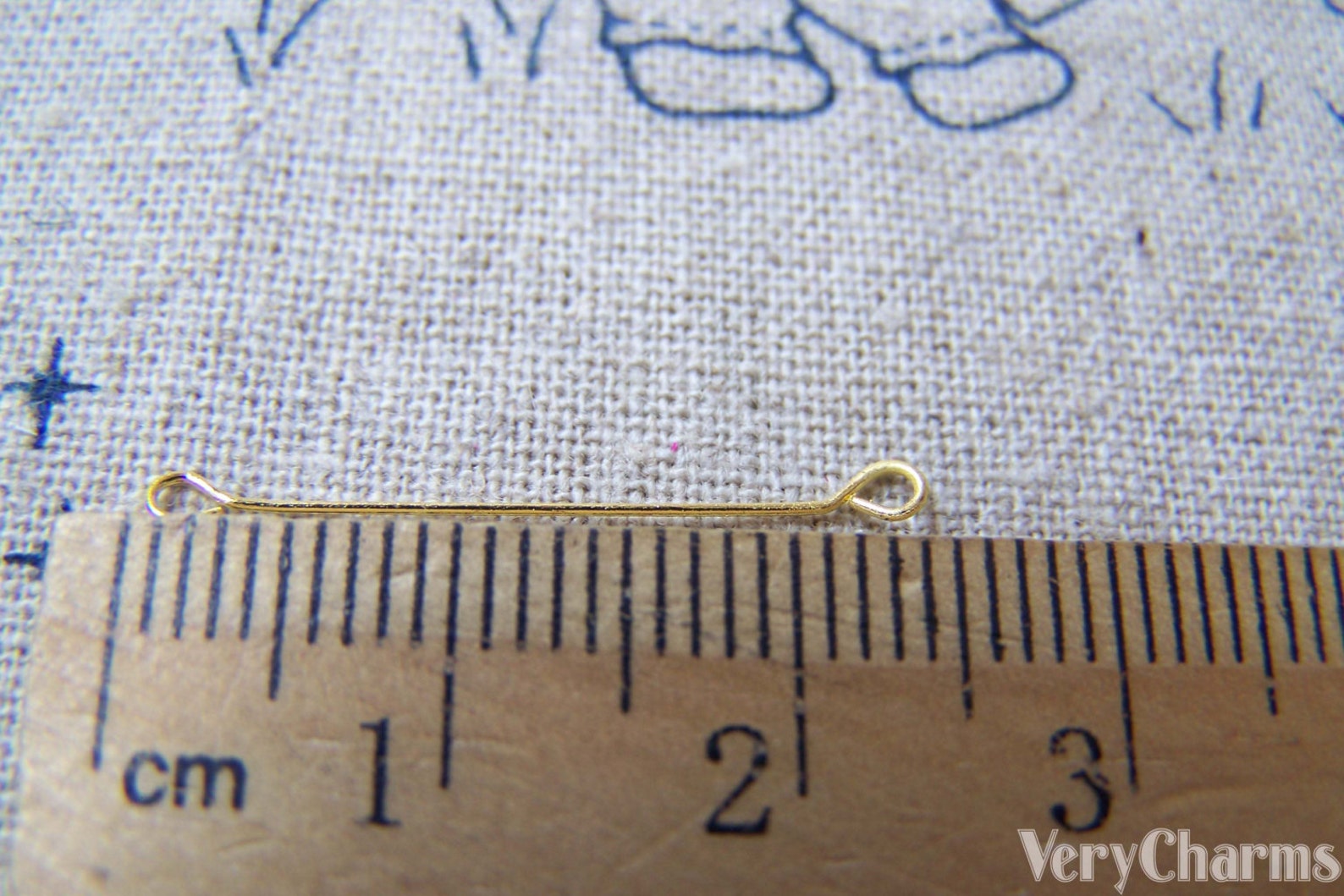 50 Pcs Gold Double Sided Eye Pins Connector 25mm 28gauge A2821 Etsy
