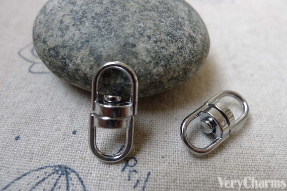 20 Pcs Chrome Color Swivel Key Ring Connector Clasps Double | Etsy