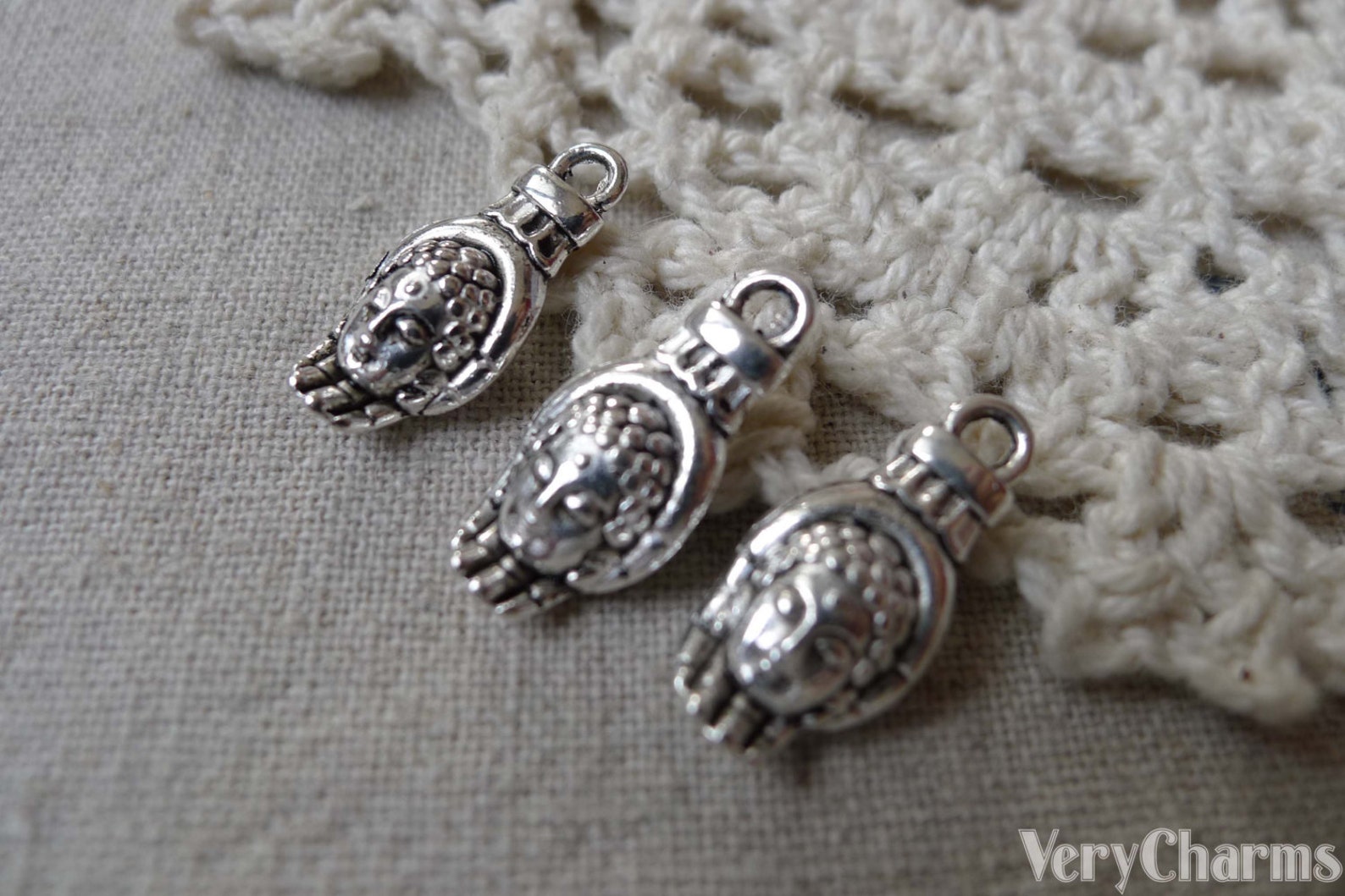 Buddha Hand Charms Antique Silver Pendants 8x18mm Set of 30 A7265 - Etsy
