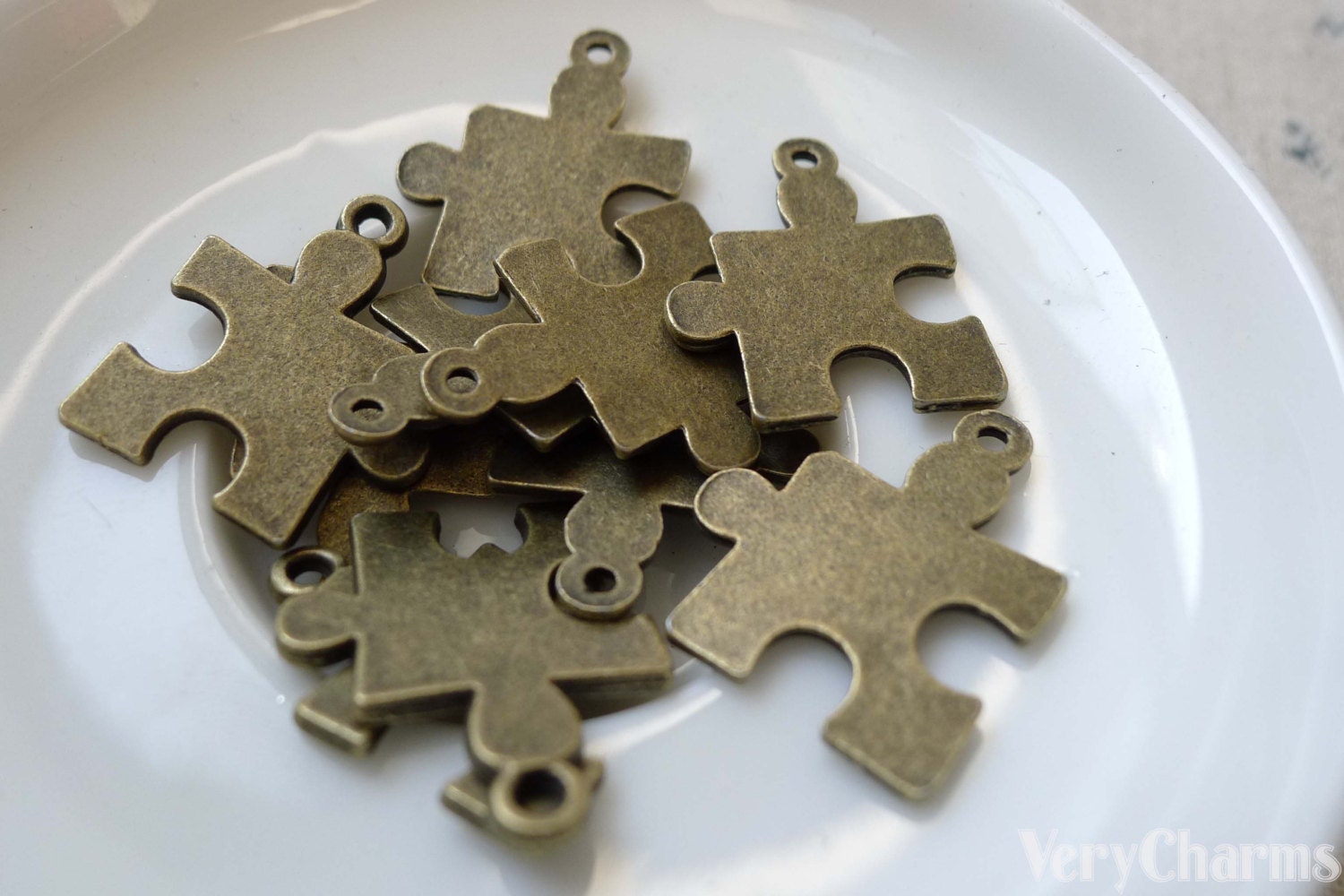 20 Pcs Antique Bronze Puzzle Piece Charms 19x22mm A6317 - Etsy