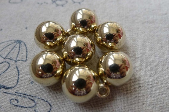20 pcs Gold Coated Plastic 3D Ball Charms 12mm A6684 | Etsy
