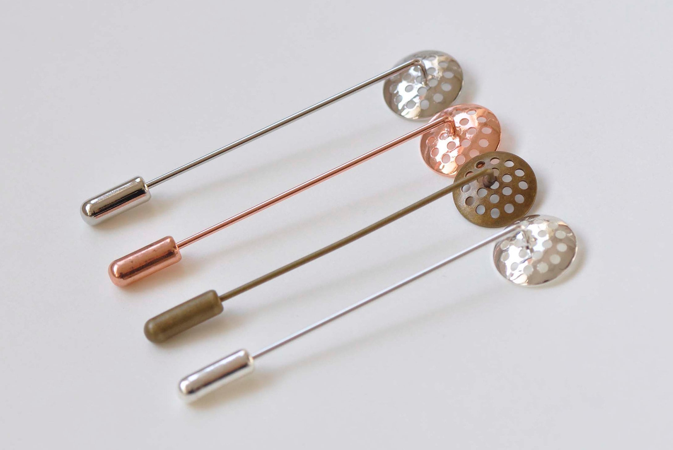 10 Sets Stick Pin Clutch Brooch Multiple Hole Sieve Setting - Etsy