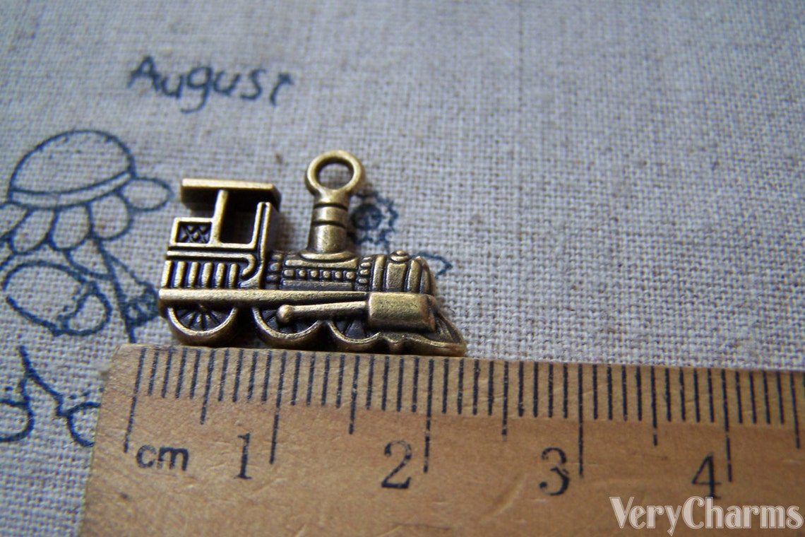 10 Pcs of Antique Bronze Train Charms 14x22mm A5076 - Etsy