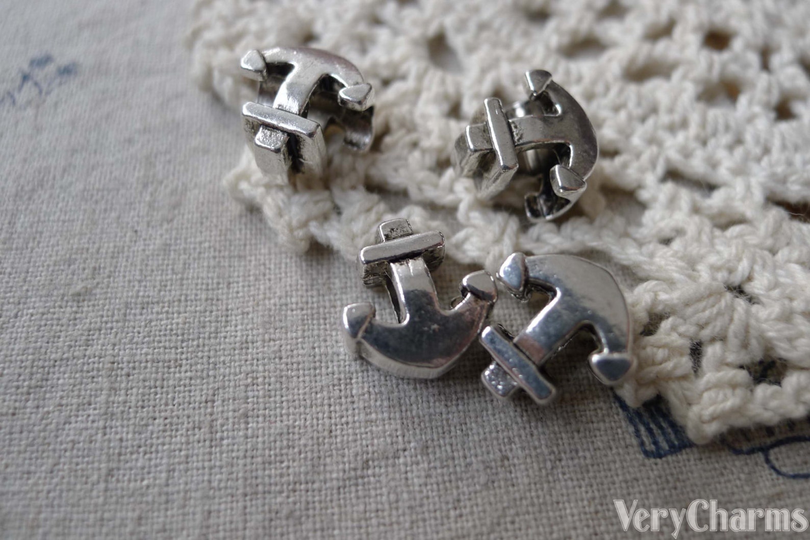 30 Pcs Antique Silver Anchor Spacer Beads 12x13mm A7565 - Etsy