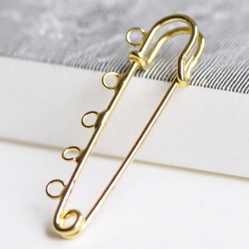 10 Pcs Antique Bronze Four Loops Kilt Pin Safety Pins Broochs - Etsy