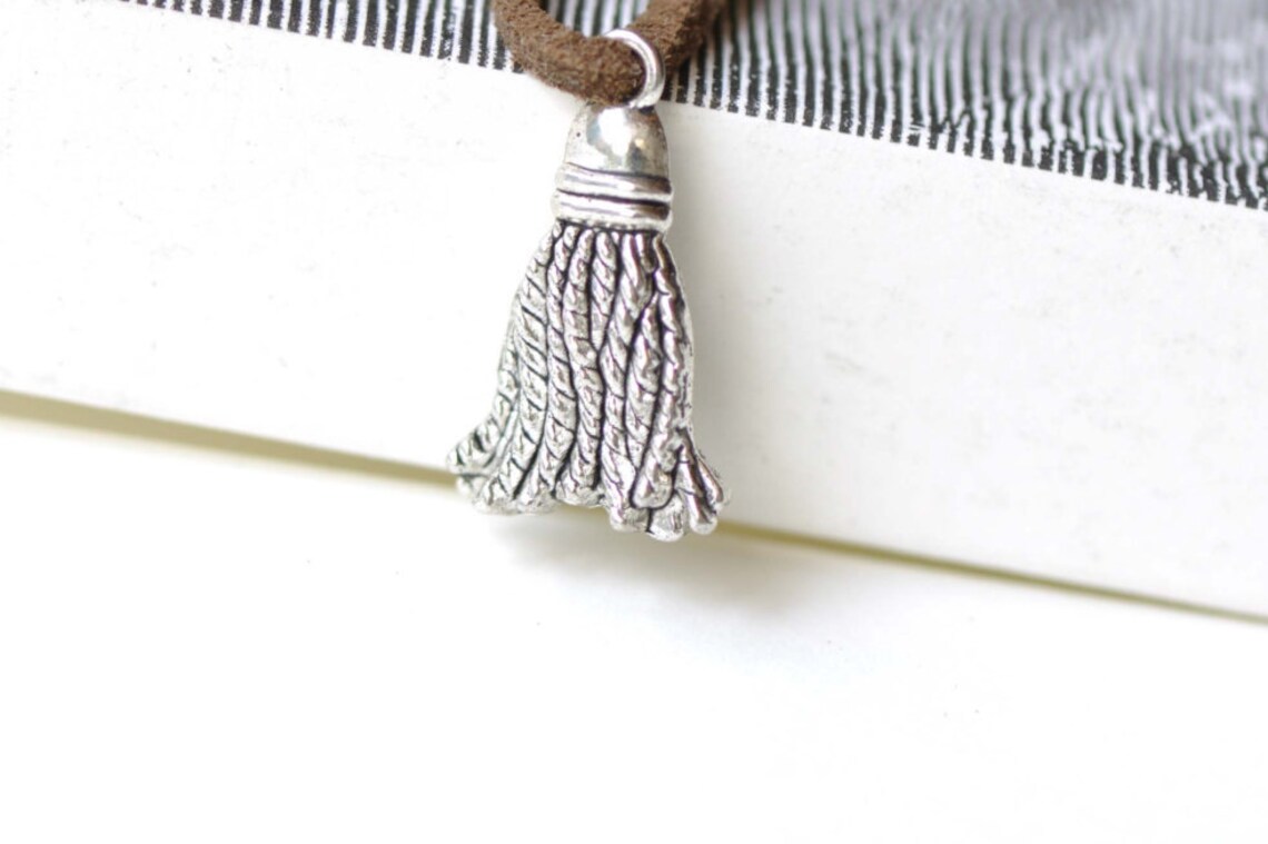Metal Tassel Charms Antique Silver Finish 12x21mm Set of 20 | Etsy